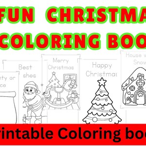 Kids Christmas Coloring Pages, Christmas Activity, 50 Printable ...