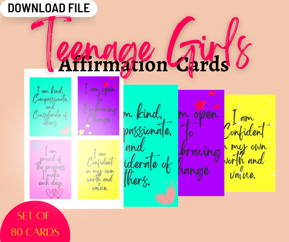 Teen Girls Daily Affirmations, Teen Mental Health, Therapy, Self Love ...