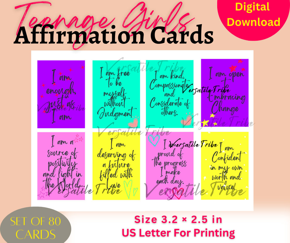 Teen Girls Daily Affirmations, Teen Mental Health, Therapy, Self Love ...