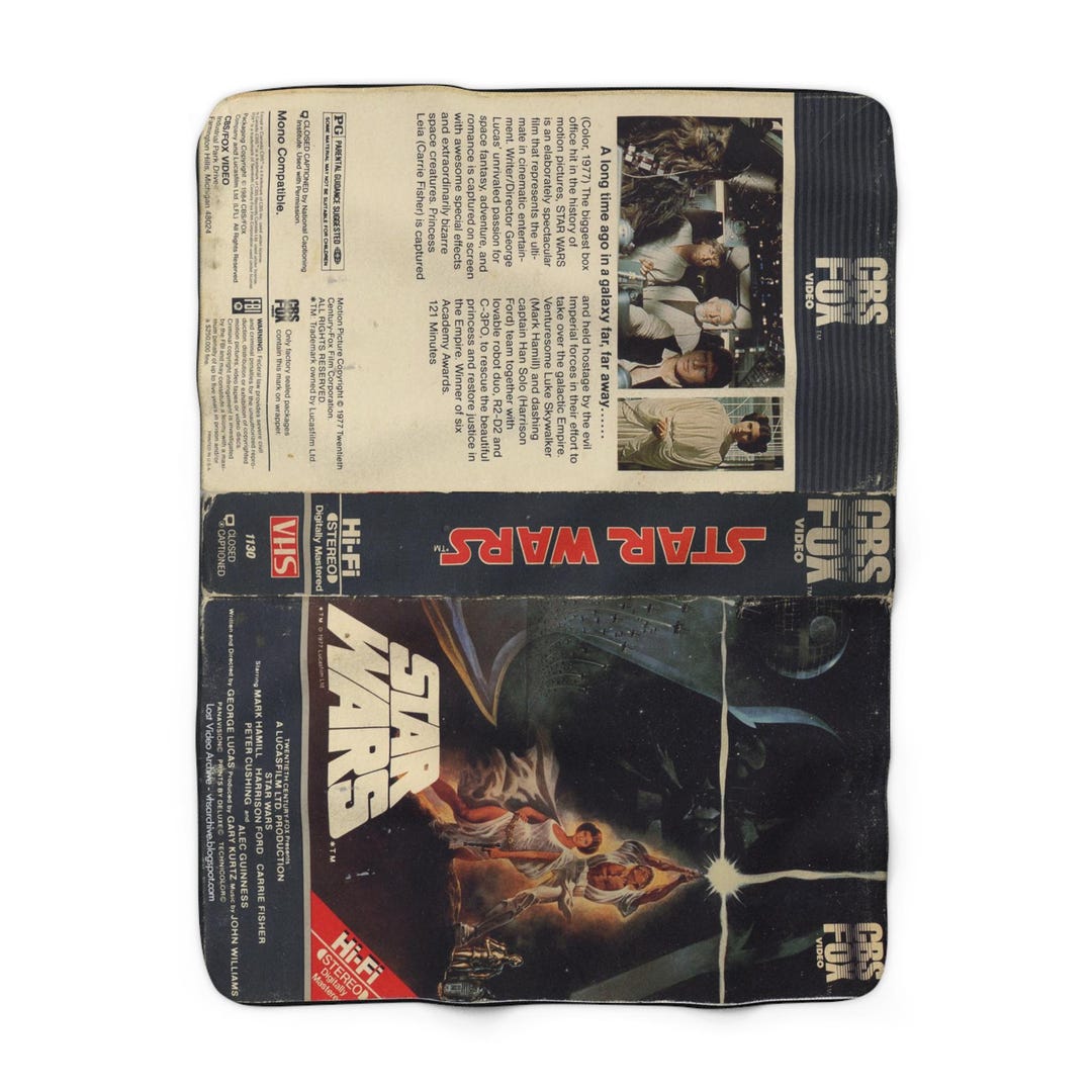 70er 80er Jahre Star Wars A New Hope VHS Cover Sherpa Fleece Decke ...