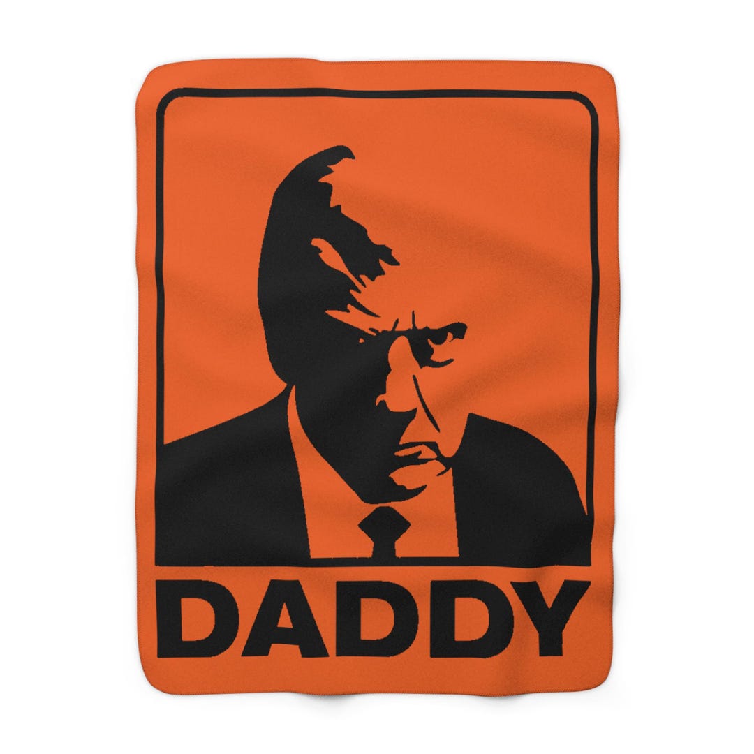 Retro Orange Trump Daddy 2028 Sherpa Fleece Blanket 50x60 - Gen X ...
