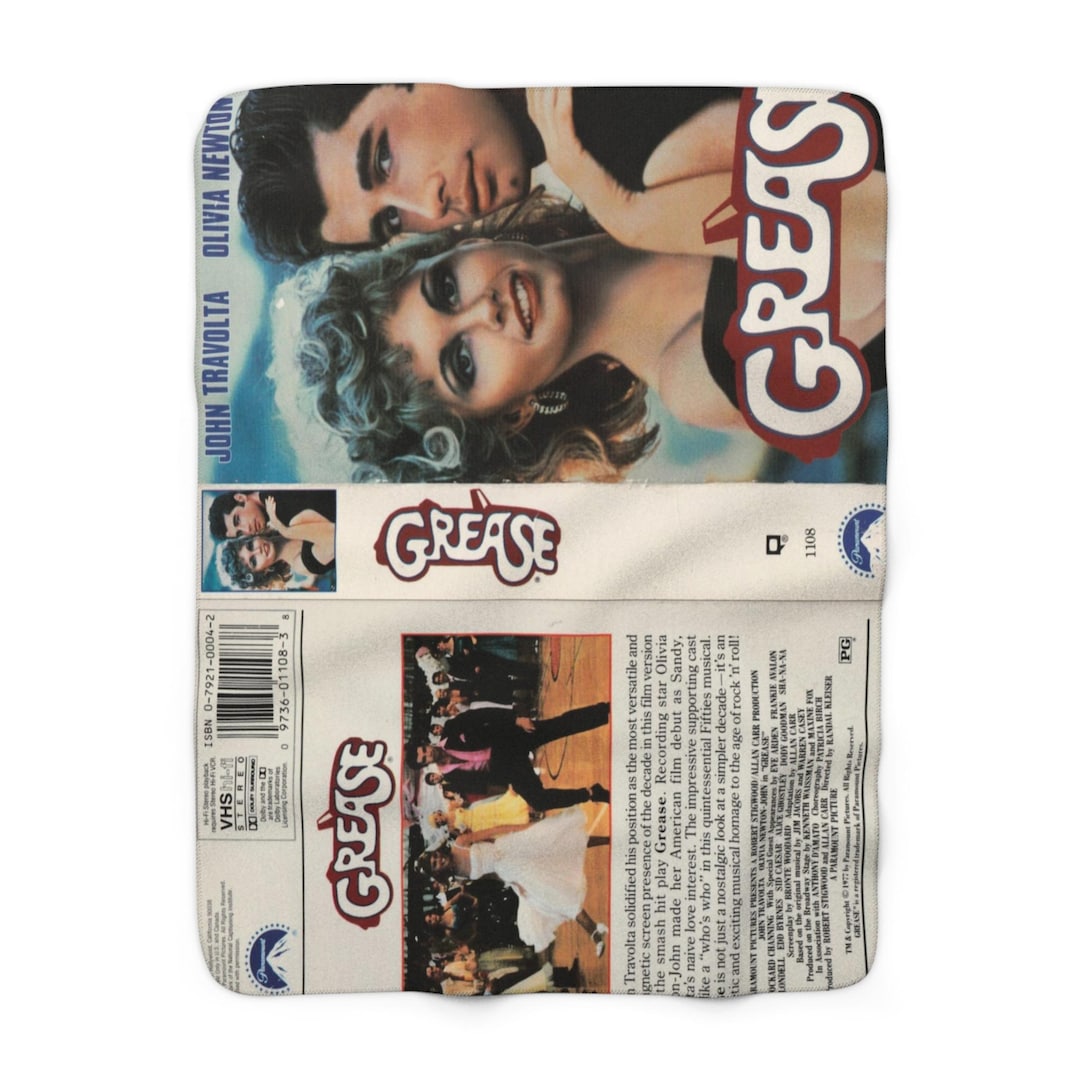 70s 80s Retro - Grease VHS - Distressed Style - Vintage Inspired ...