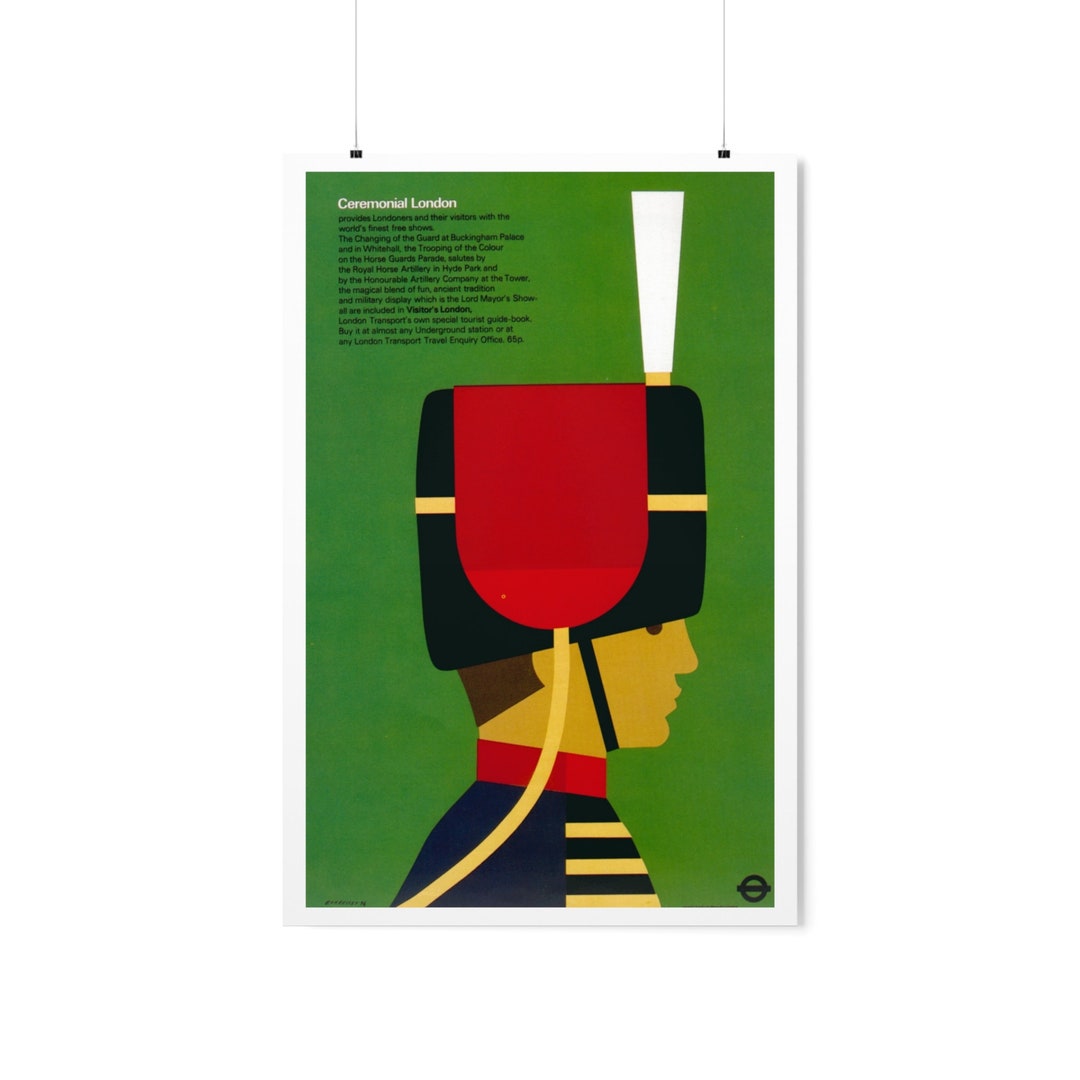 Vintage ceremonial London London Tube Poster - Etsy