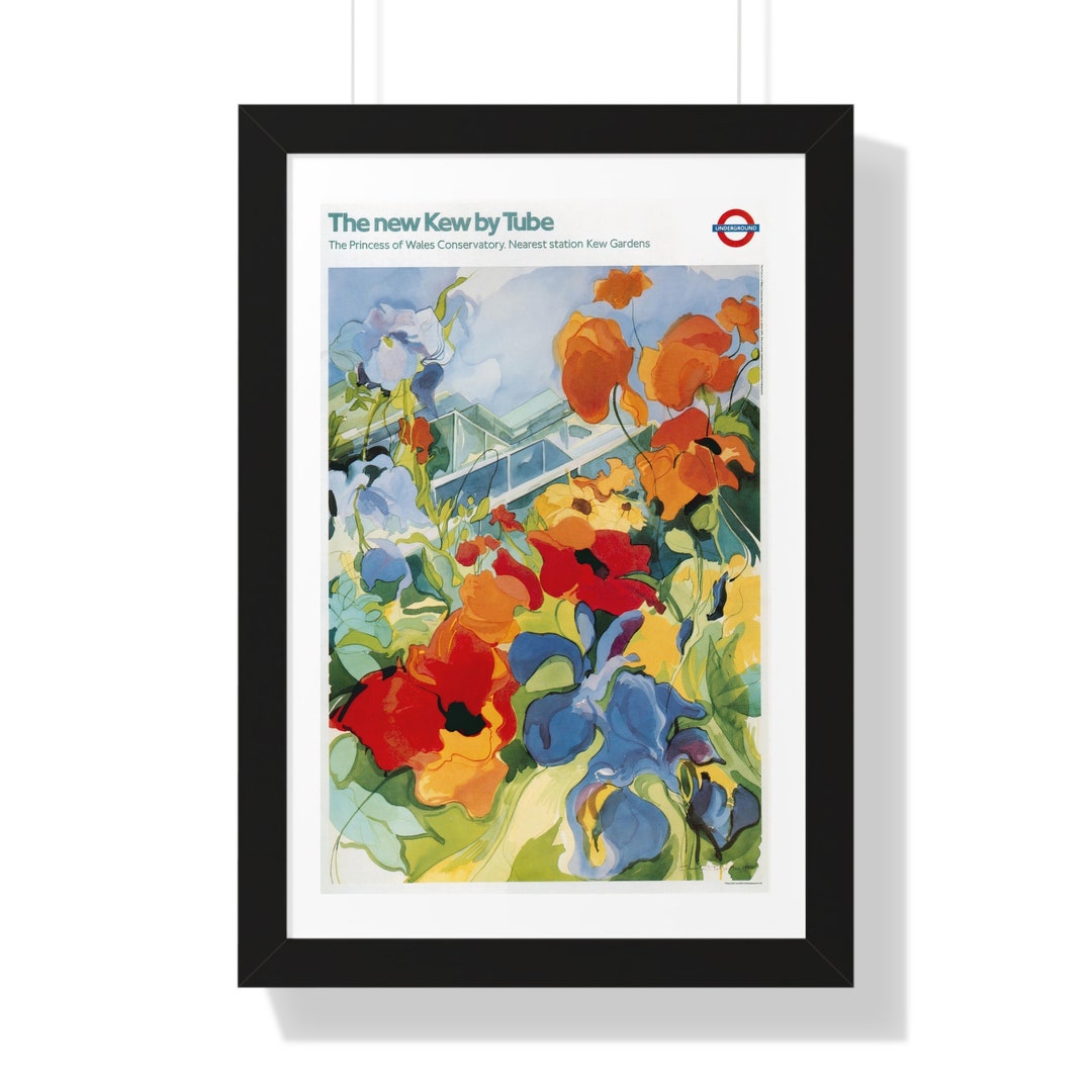Framed Vintage London Tube Poster: the New Kew by Tube - Etsy