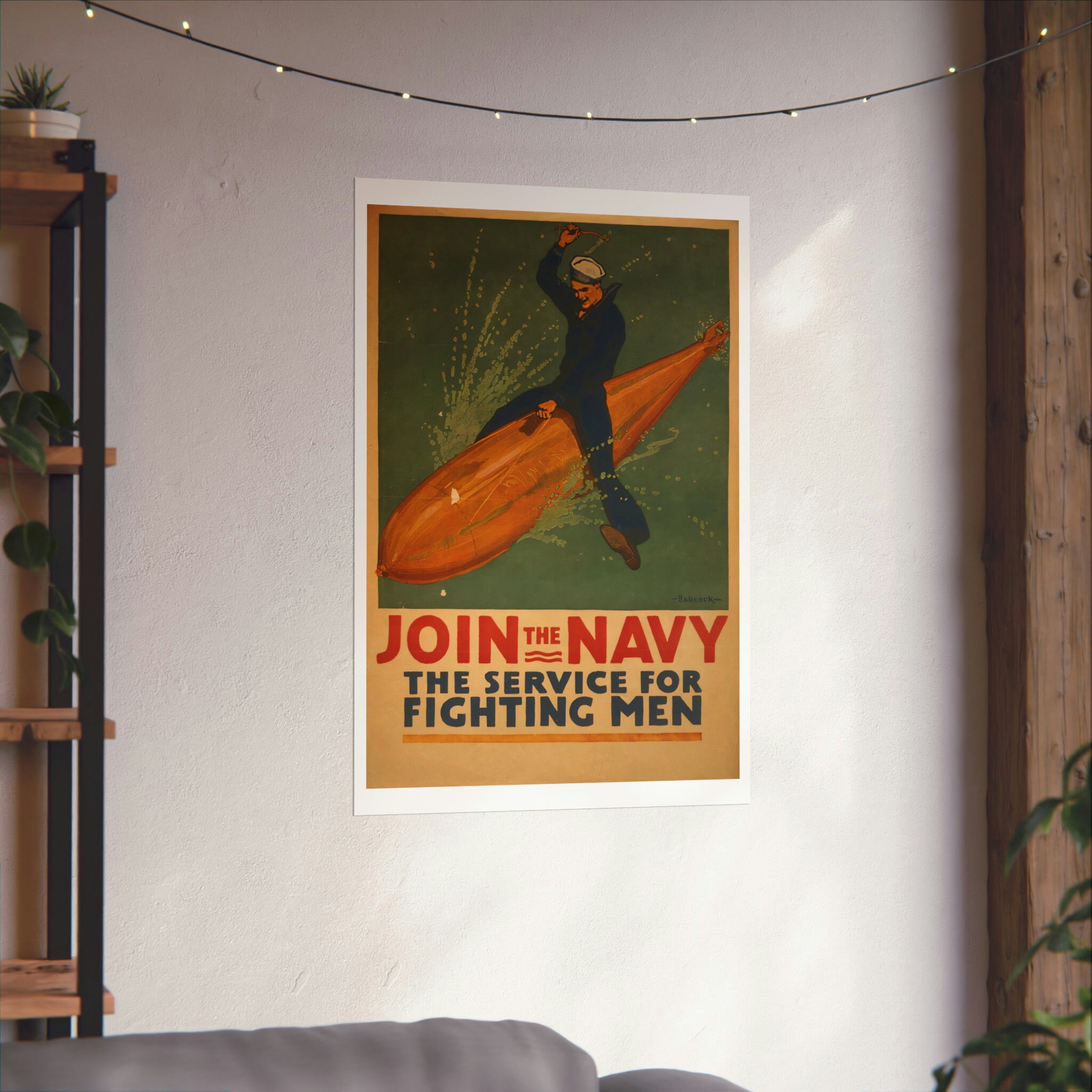 Vintage join the Navy Poster - Etsy