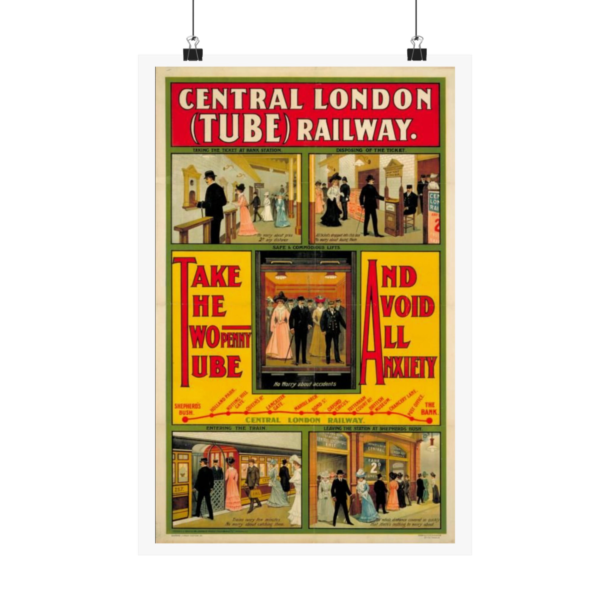 Vintage London Tube Poster: Central London tube Railway - Etsy