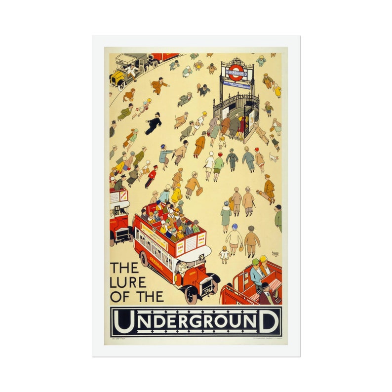 Vintage lure of the Underground Poster - Etsy