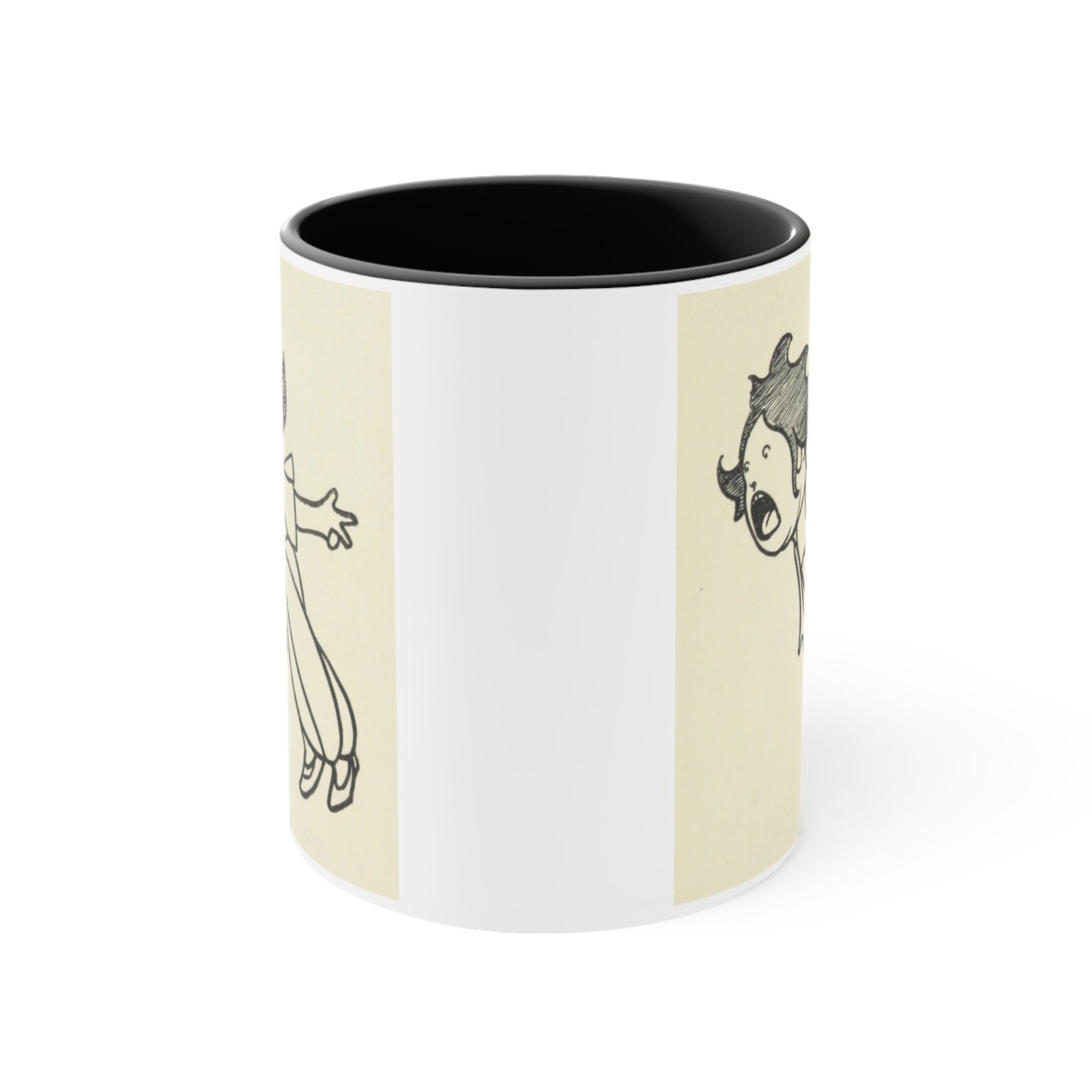 Vintage "overwhelmed" Print Coffee Mug - Etsy