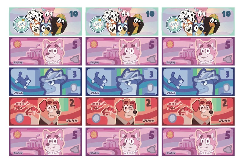 Bluey Package Chipbags, Sticker, Dollars - Etsy
