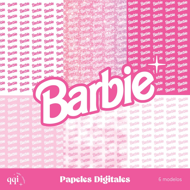 Barbie Complete Kit Digital Papers Etsy