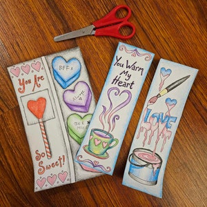 Printable Valentines Day Bookmarks, Classroom Activity, Kids Activity ...