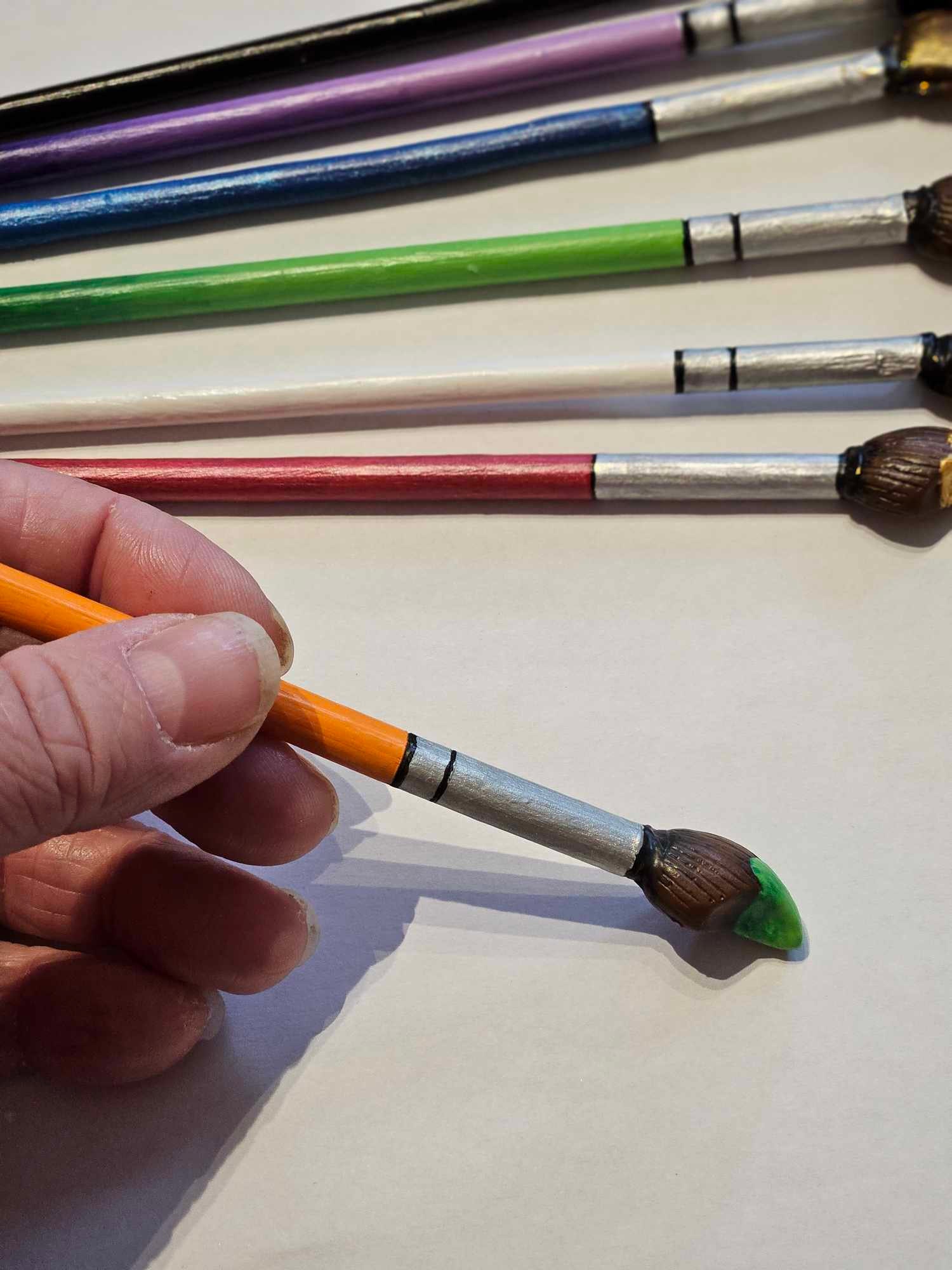 Two Piece: Paintbrush Inspired Hair Sticks, Hair Chopstick, Art Lover ...