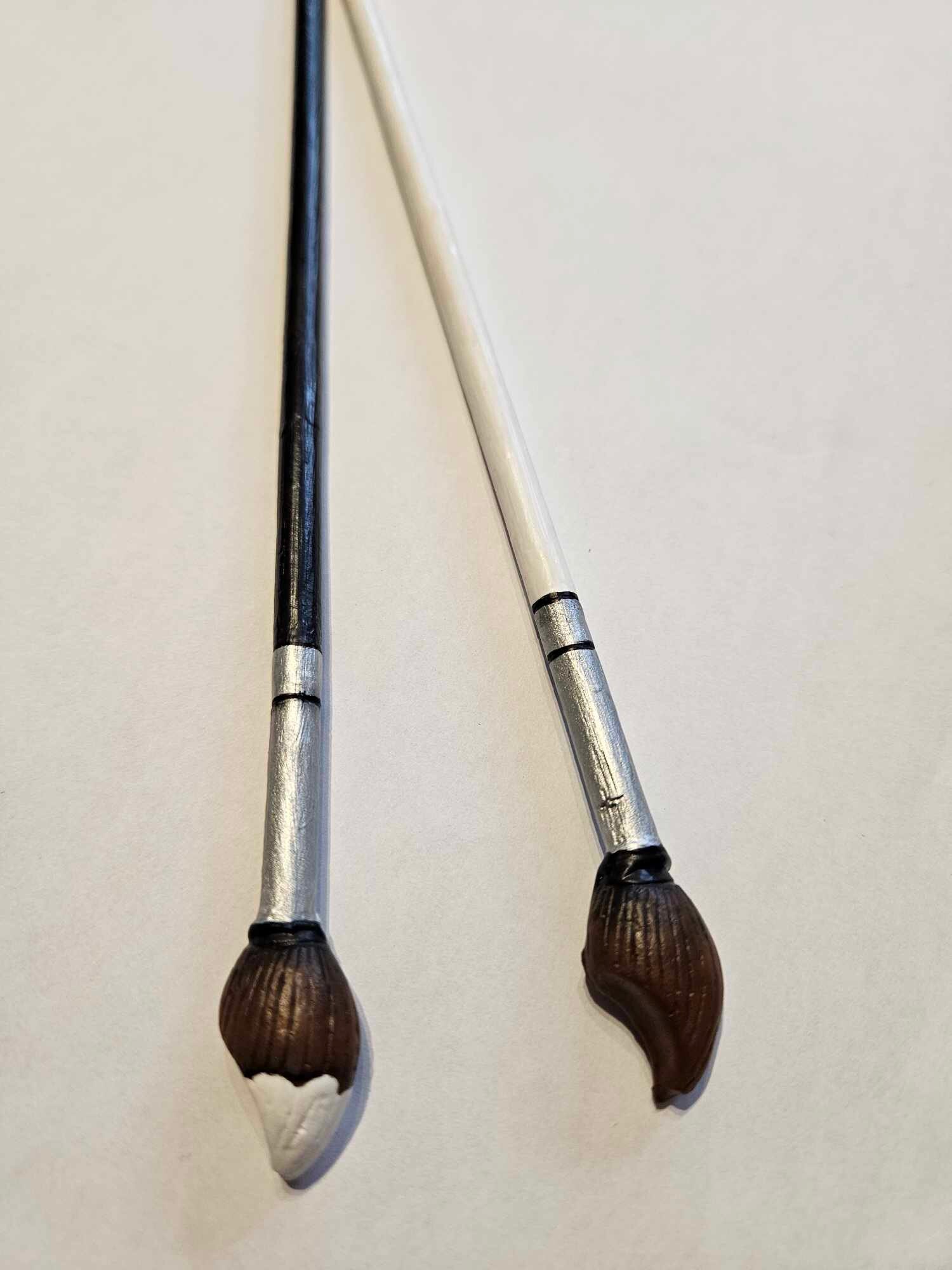 Two Piece: Paintbrush Inspired Hair Sticks, Hair Chopstick, Art Lover ...