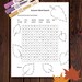 Autumn Fall Word Search, Kids Activity, Coloring Sheet, Printable ...