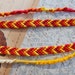 Bright Red Orange Yellow Friendship Bracelet Set four Bracelets, 90s ...