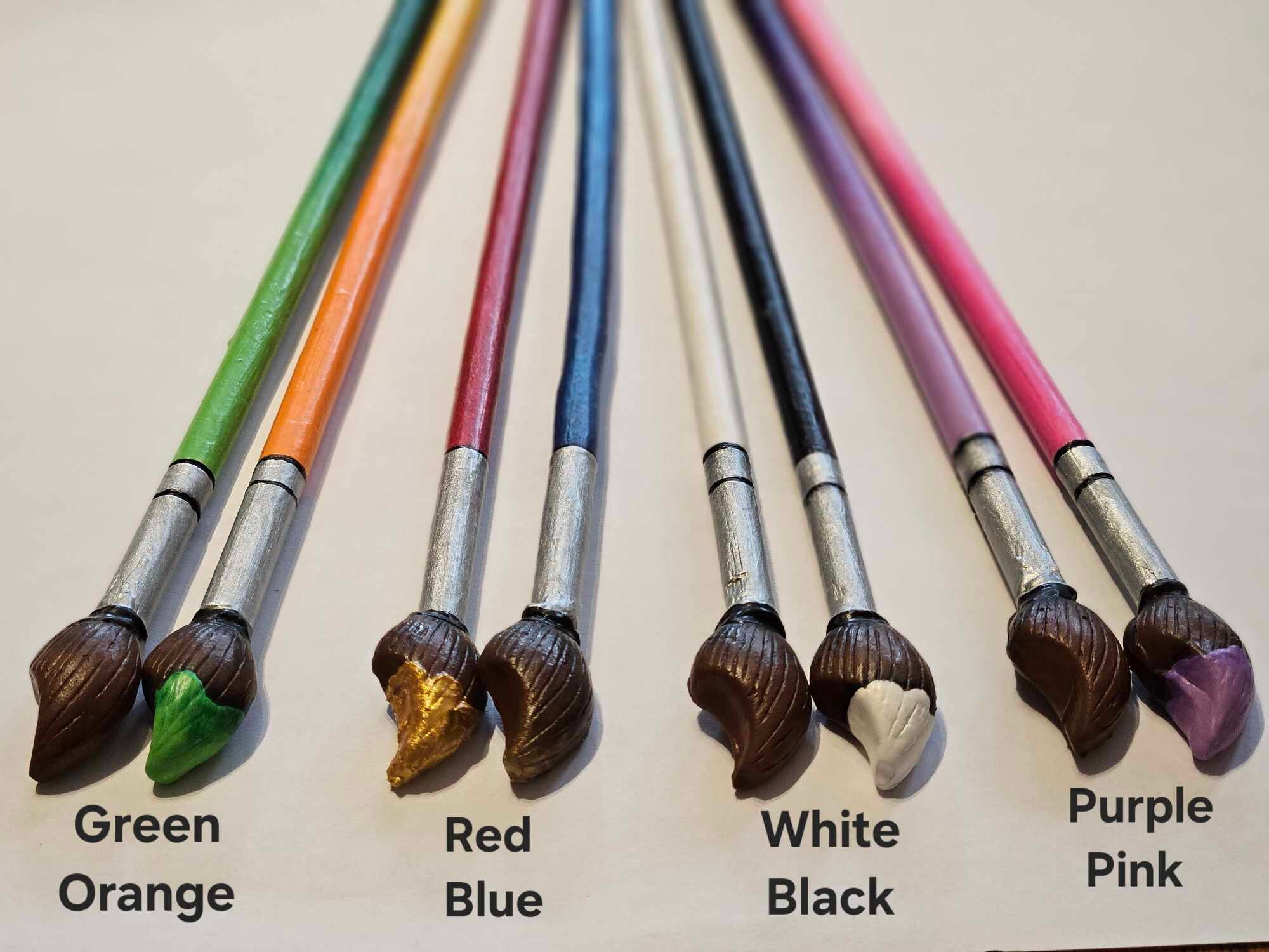 Two Piece: Paintbrush Inspired Hair Sticks, Hair Chopstick, Art Lover ...