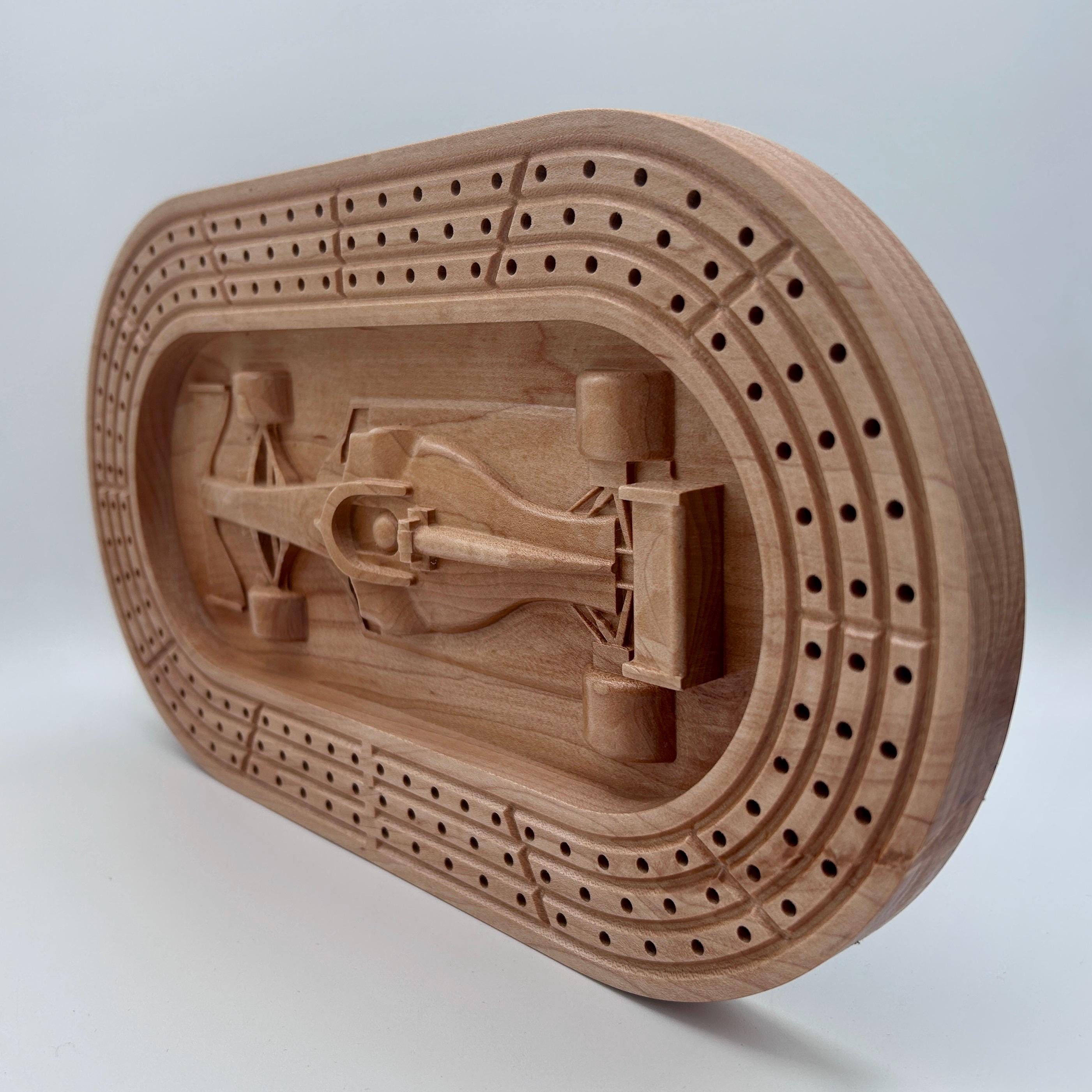 Maplewood Formula 1 Car Cribbage Board: Cnc-crafted Card Game - Etsy