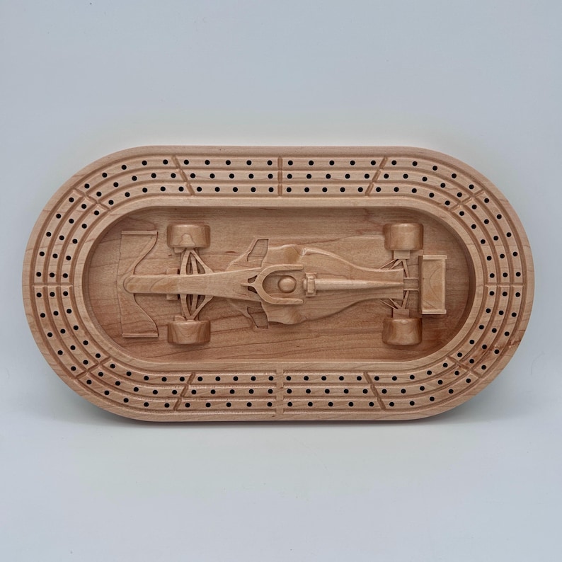 Maplewood Formula 1 Car Cribbage Board: Cnc-crafted Card Game - Etsy