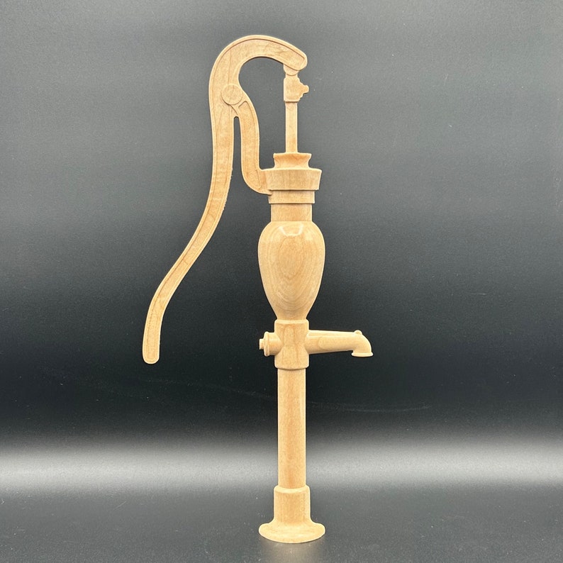 Maple Wood Hand Pump 3D Model - Antique Water Well Decor - Etsy
