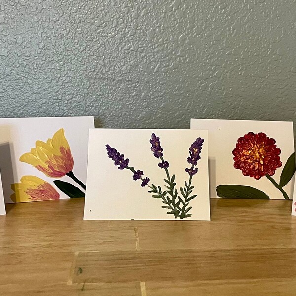 Hand Painted Cards - Etsy