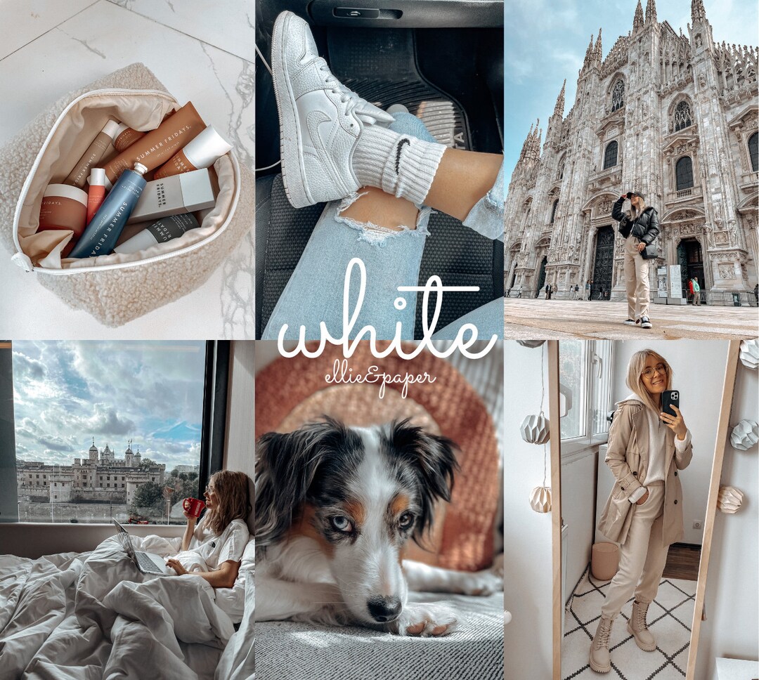 White Lightroom Mobile Preset - Ellie&paper - Etsy