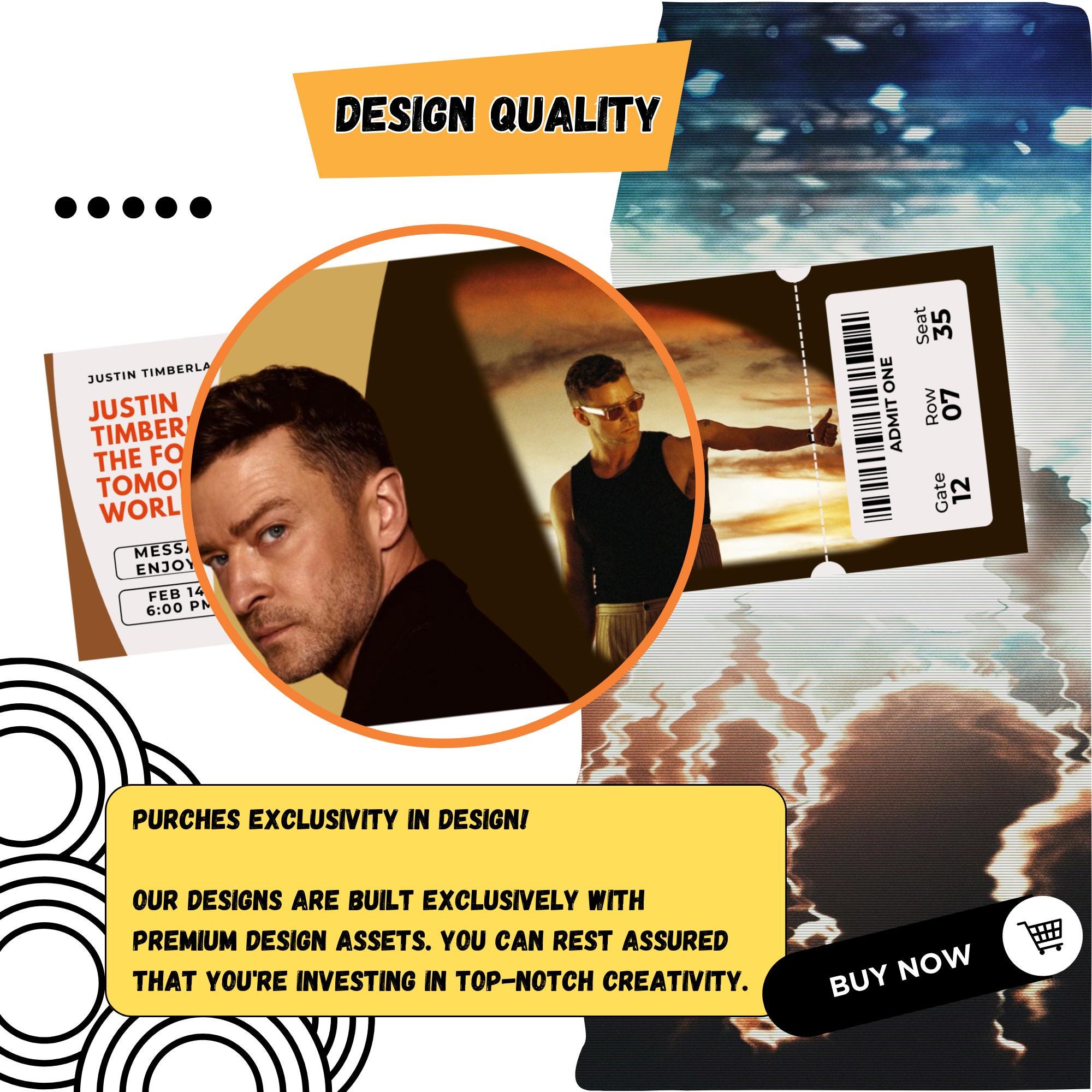 Editable Concert Ticket Gift | Custom Ticket Stub Template | Faux ...