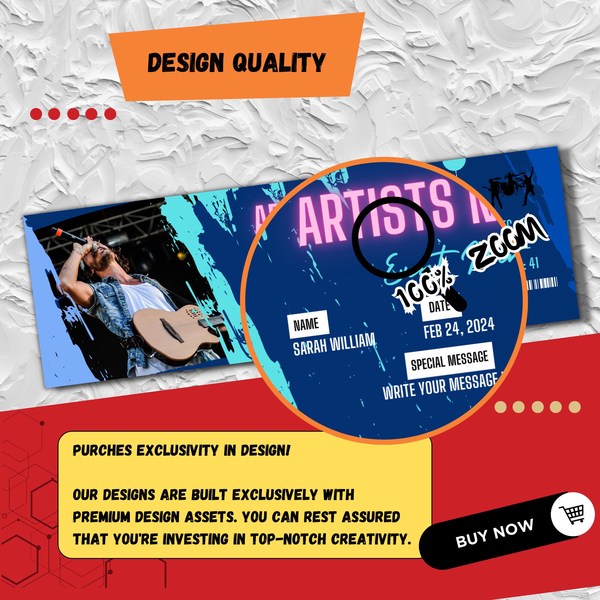 Customised Ticket, Fake Concert Ticket, Concert Ticket Print, Custom ...