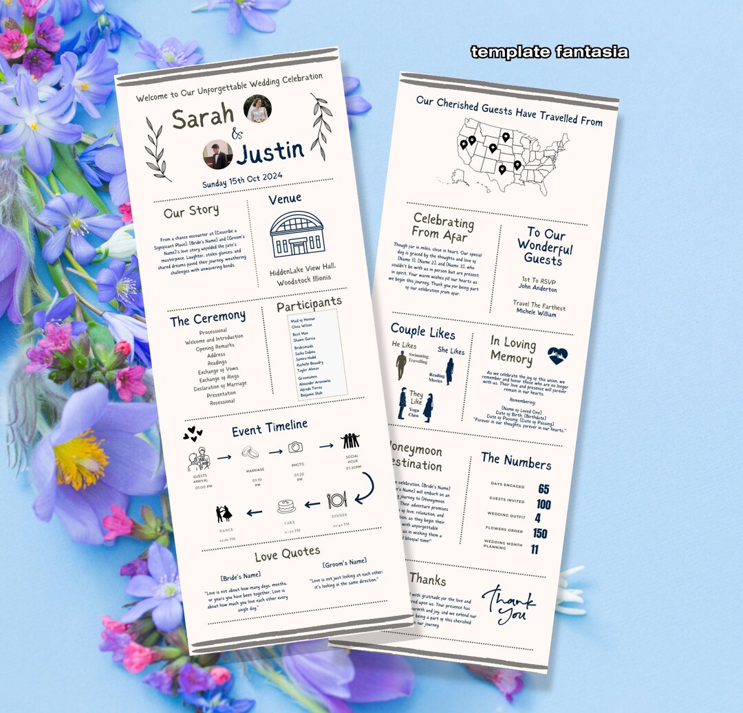 Wedding Infographic, Bridal Infographic, Fun Wedding Program ...