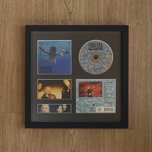 Nirvana Nevermind Album Framed Retro CD Custom Mounted Wall Art Display ...