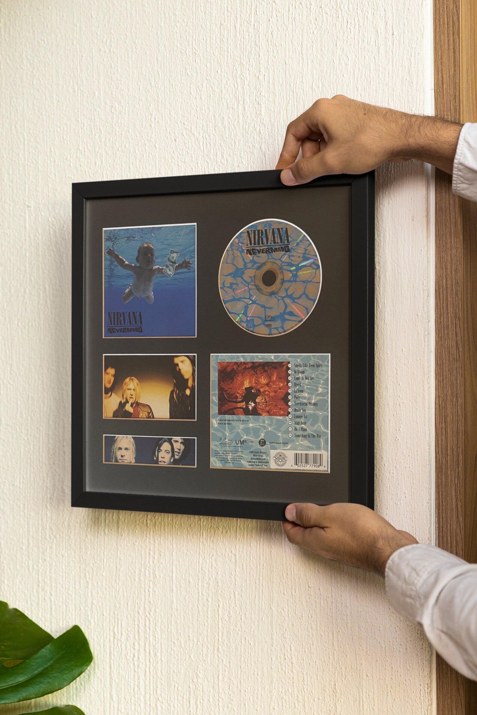 Nirvana Nevermind Album Framed Retro CD Custom Mounted Wall Art Display ...