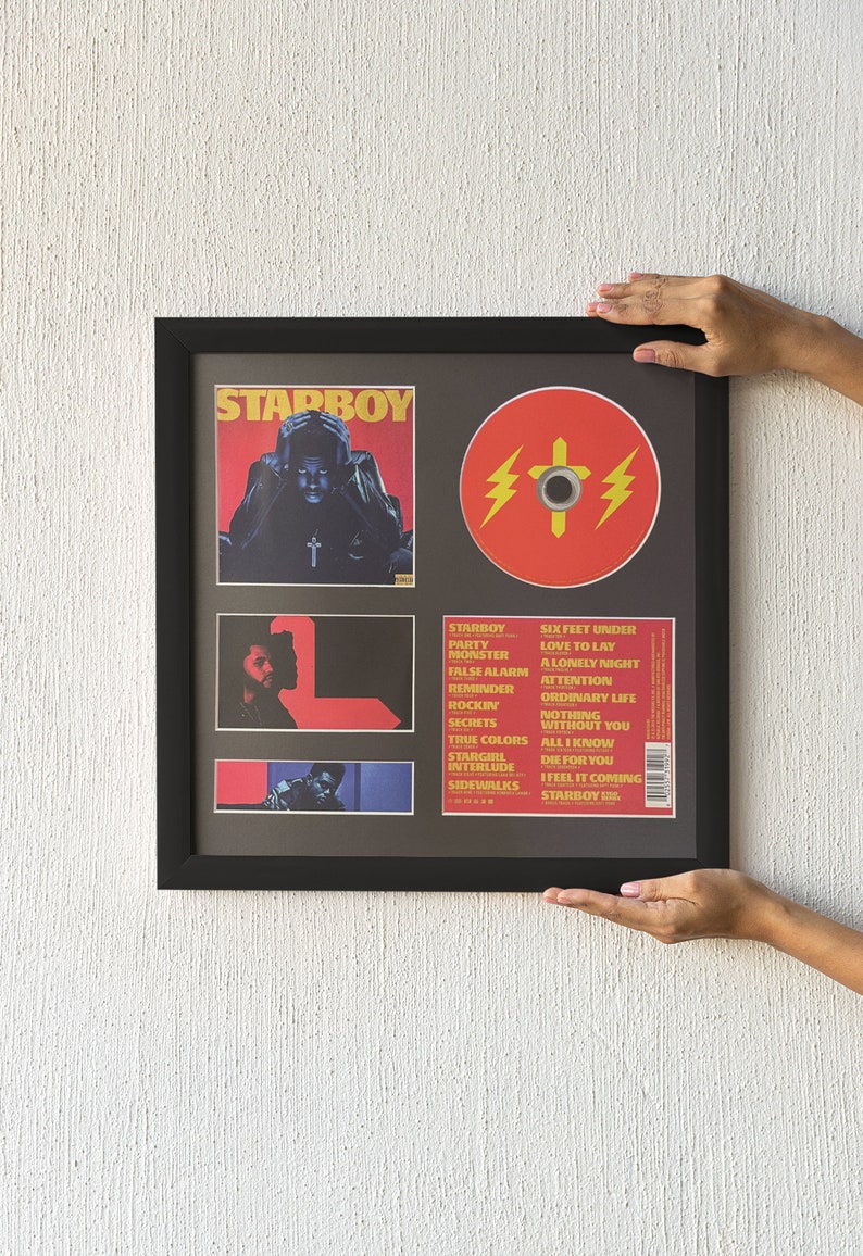 The Weeknd Starboy Album Framed Retro CD Custom Mounted Wall Art ...
