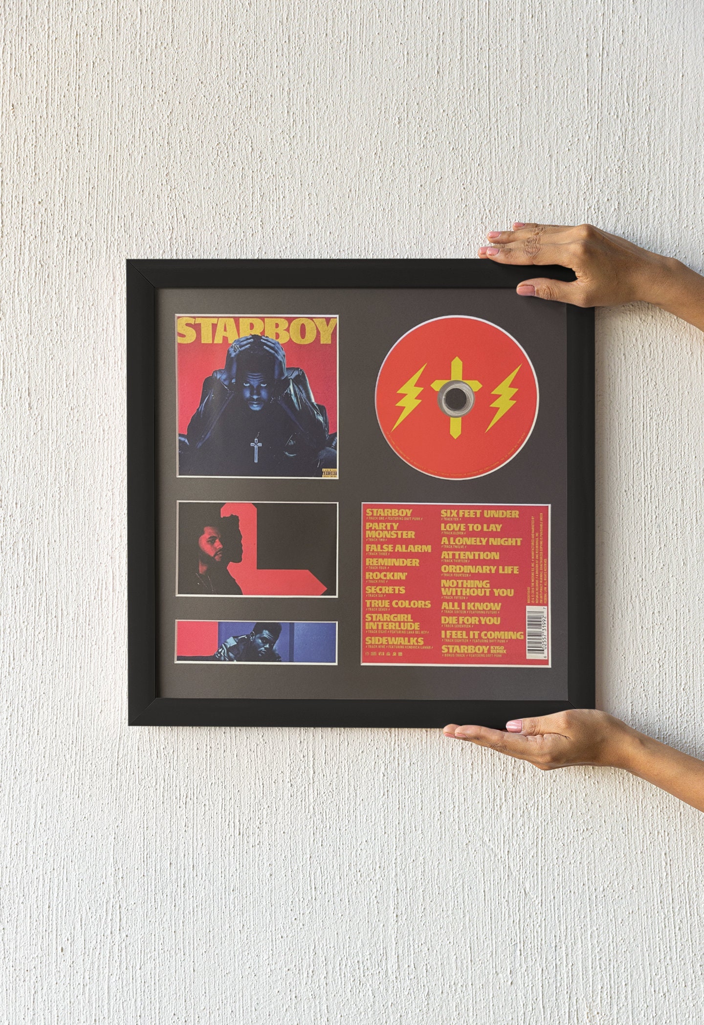The Weeknd Starboy Album Framed Retro CD Custom Mounted Wall Art ...