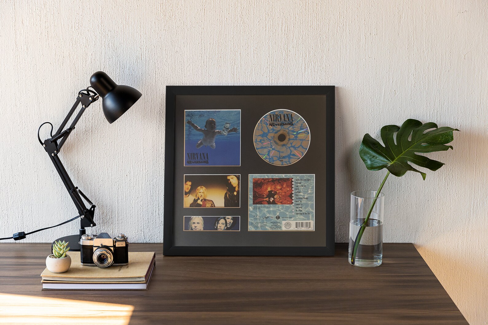 Nirvana Nevermind Album Framed Retro CD Custom Mounted Wall Art Display ...
