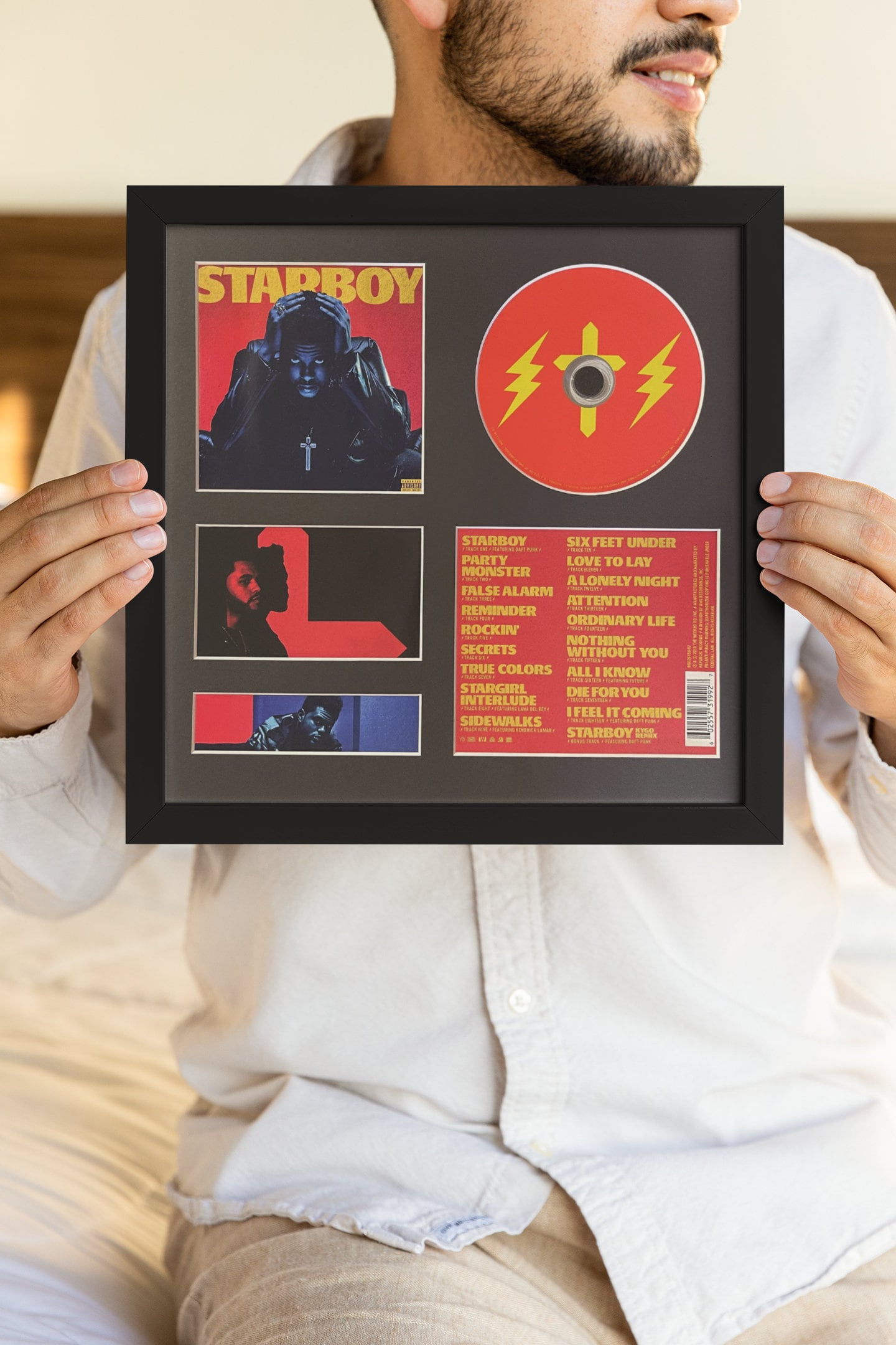The Weeknd Starboy Album Framed Retro CD Custom Mounted Wall Art ...