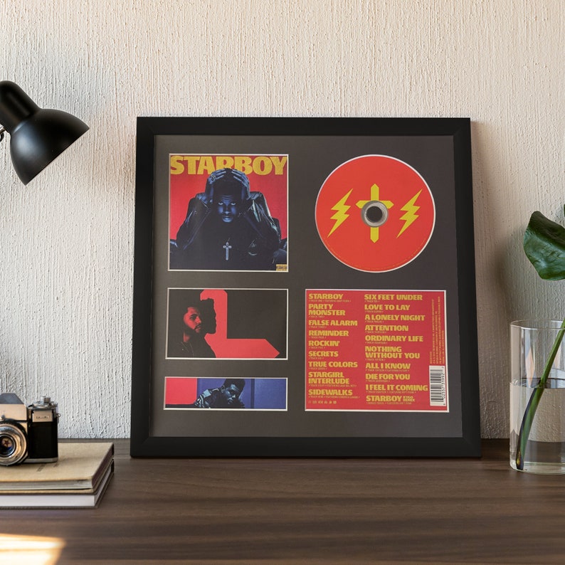 The Weeknd Starboy Album Framed Retro CD Custom Mounted Wall Art ...