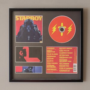The Weeknd Starboy Album Framed Retro CD Custom Mounted Wall Art ...