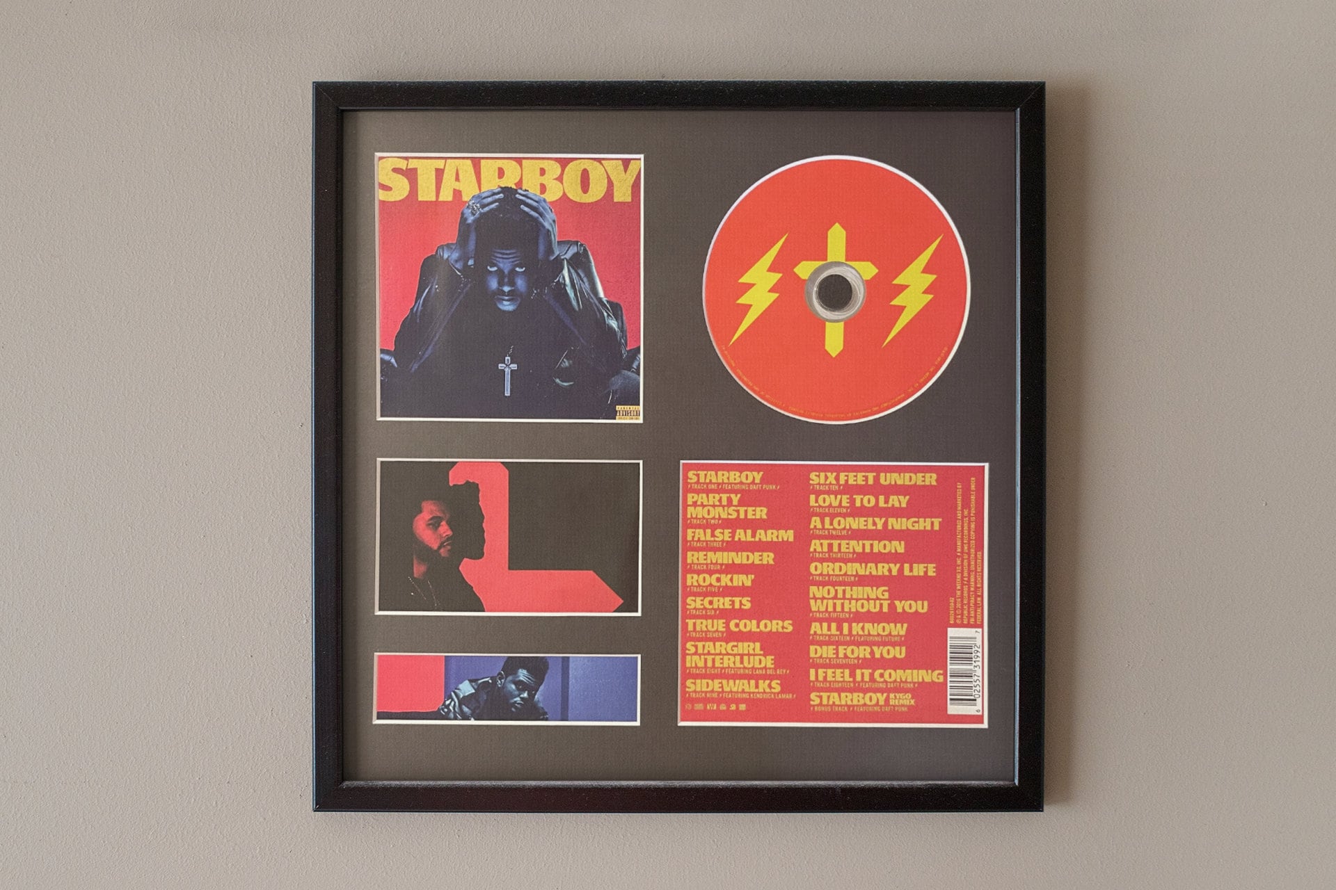 The Weeknd Starboy Album Framed Retro CD Custom Mounted Wall Art ...