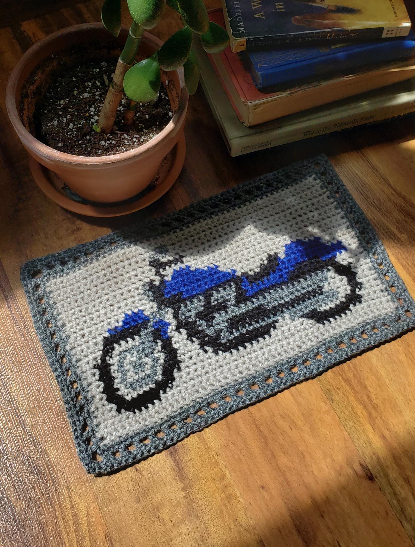 Motorcycle Tapestry Crochet PDF Pattern, Vroom Vroom Tapestry, Single ...