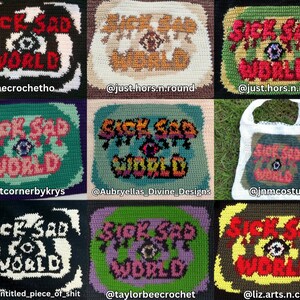 Sick Sad World Tapestry Crochet Pattern PDF, Single Crochet Graph ...