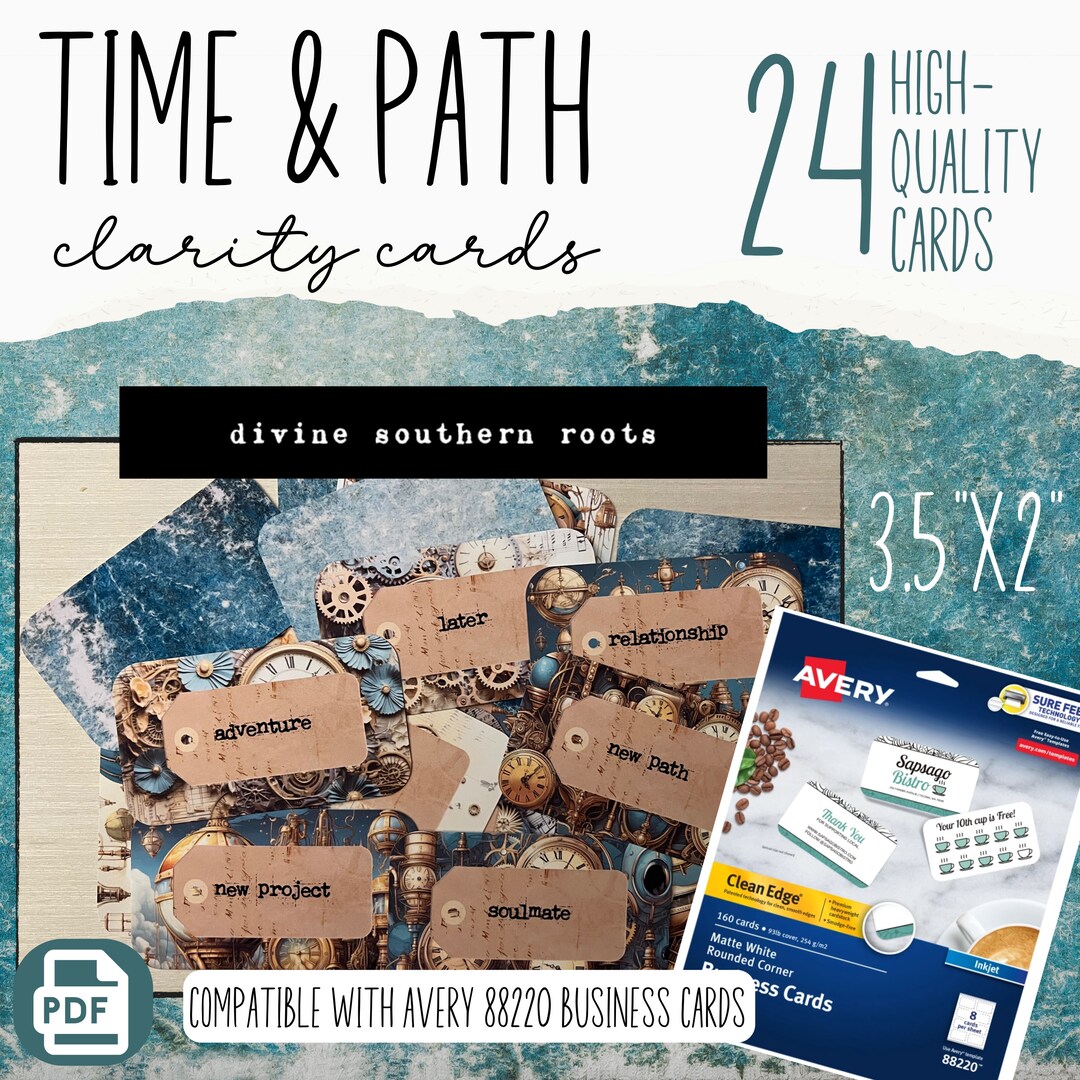 Printable Oracle Cards | Time & Path | Clarity Cards | Tarot Card ...