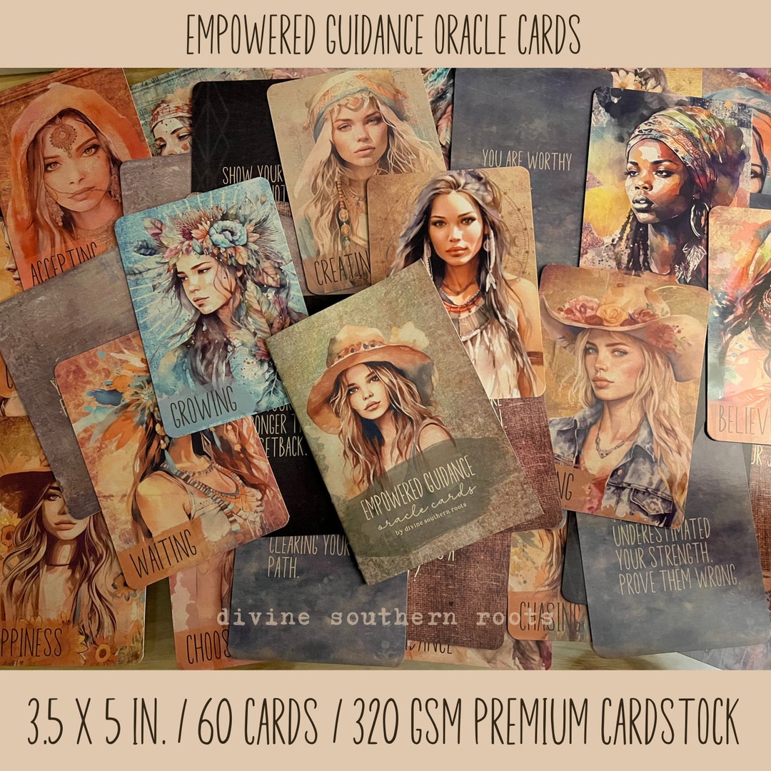Empowered Guidance Oracle Cards/boho/card Deck/tarot Cards/spiritual ...