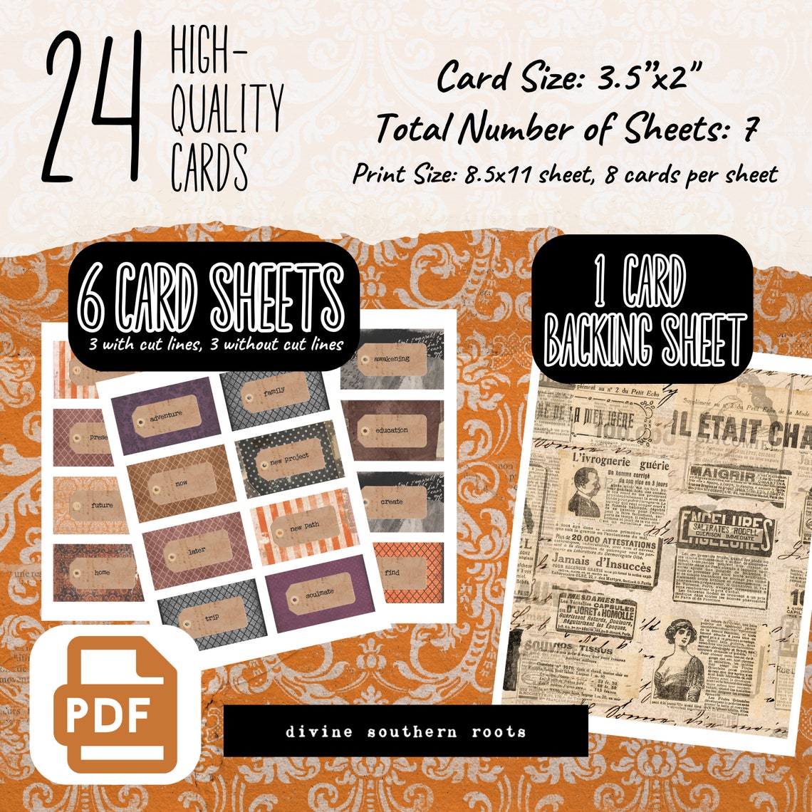 Printable Oracle Cards | Time & Path | Clarity | Halloween | Tarot Card ...