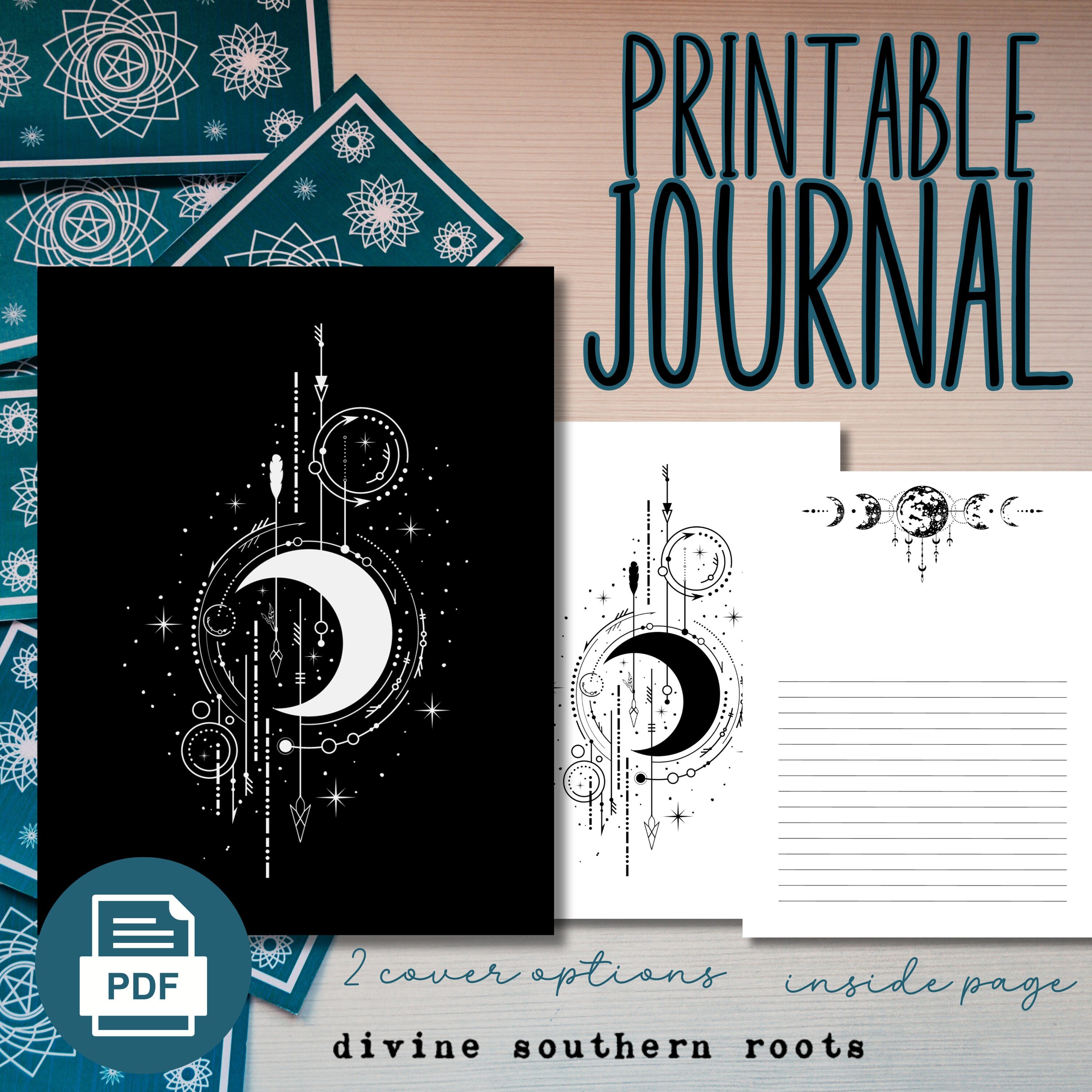 Printable Journal, Tarot Card Journal, Oracle Card Journal, Card ...