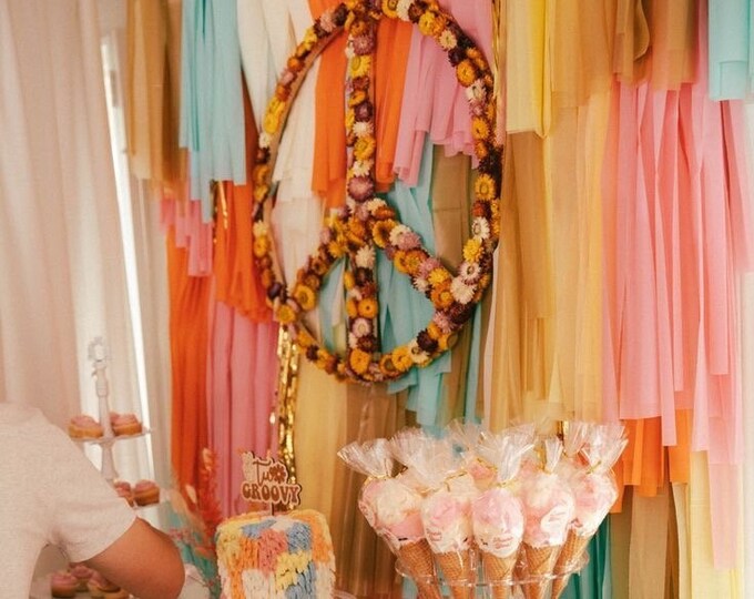 Two Groovy, Fringe Backdrop, Party Backdrop, Photo Backdrop, Groovy ...