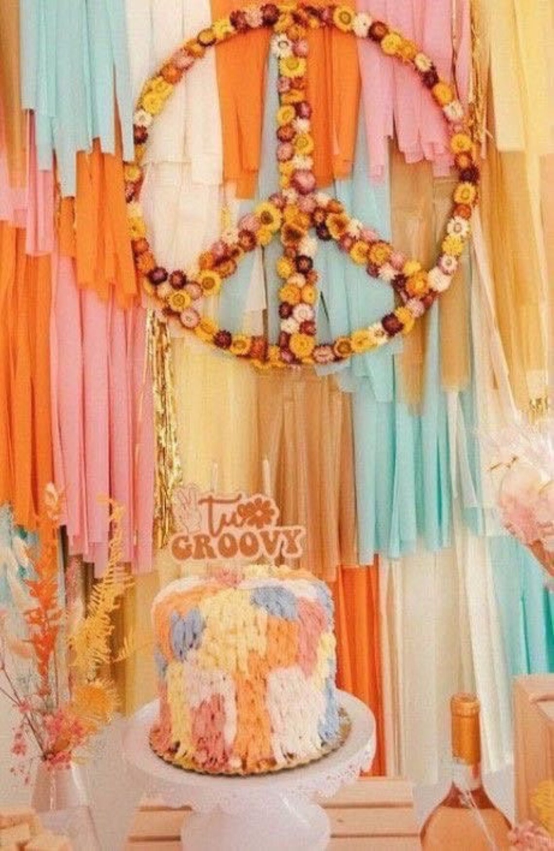 Two Groovy Fringe Backdrop Party Backdrop Photo Backdrop - Etsy