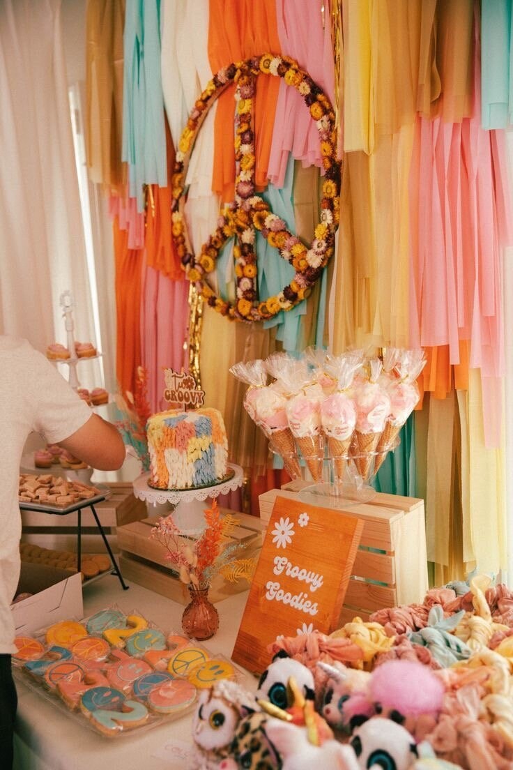 Two Groovy Fringe Backdrop Party Backdrop Photo Backdrop - Etsy