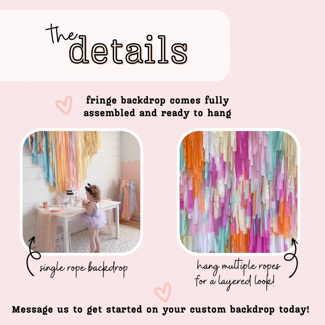 Two Groovy Fringe Backdrop Party Backdrop Photo Backdrop - Etsy