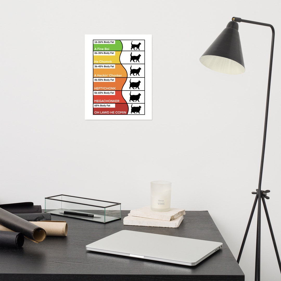 Cat Chonk Chart Poster - Etsy