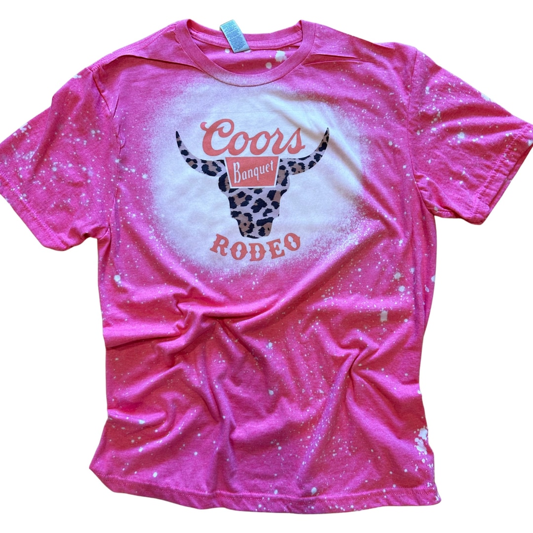 Coors Banquet Rodeo Western Skull Pink Tshirt - Etsy