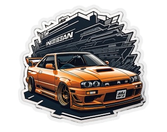 Nissan Skyline R34 GTR Kiss-cut Sticker | Custom Vinyl Sticker | JDM ...